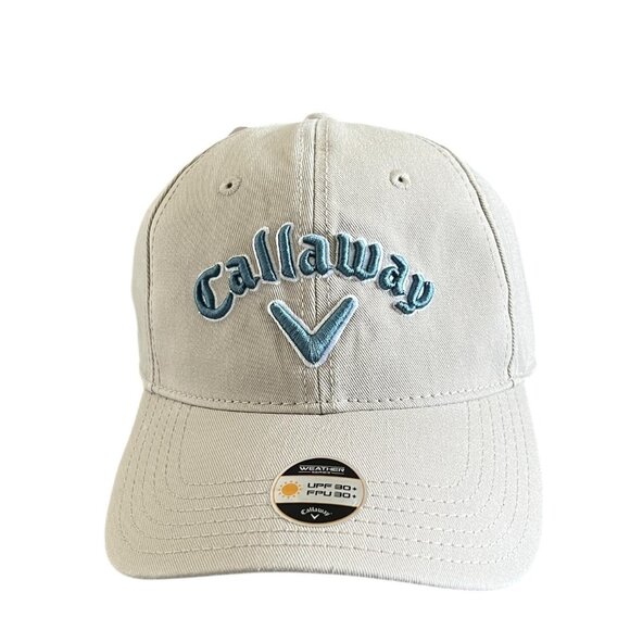 Callaway | Accessories | Callaway New Logo Hat In Cream Blue | Poshmark